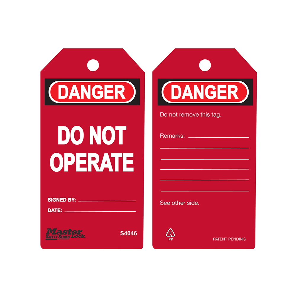 Jual MASTER LOCK S4046 RED DANGER DO NOT OPERATE